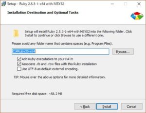 RubyをWindowsにインストールする方法
