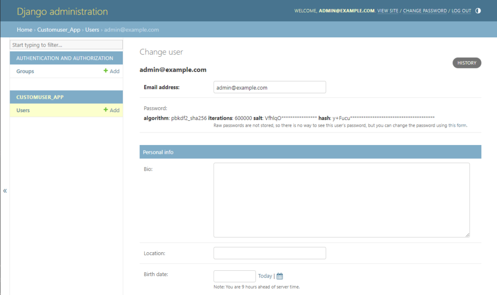 Djangoでカスタムユーザーを作ってみよう【AbstractBaseUser】
